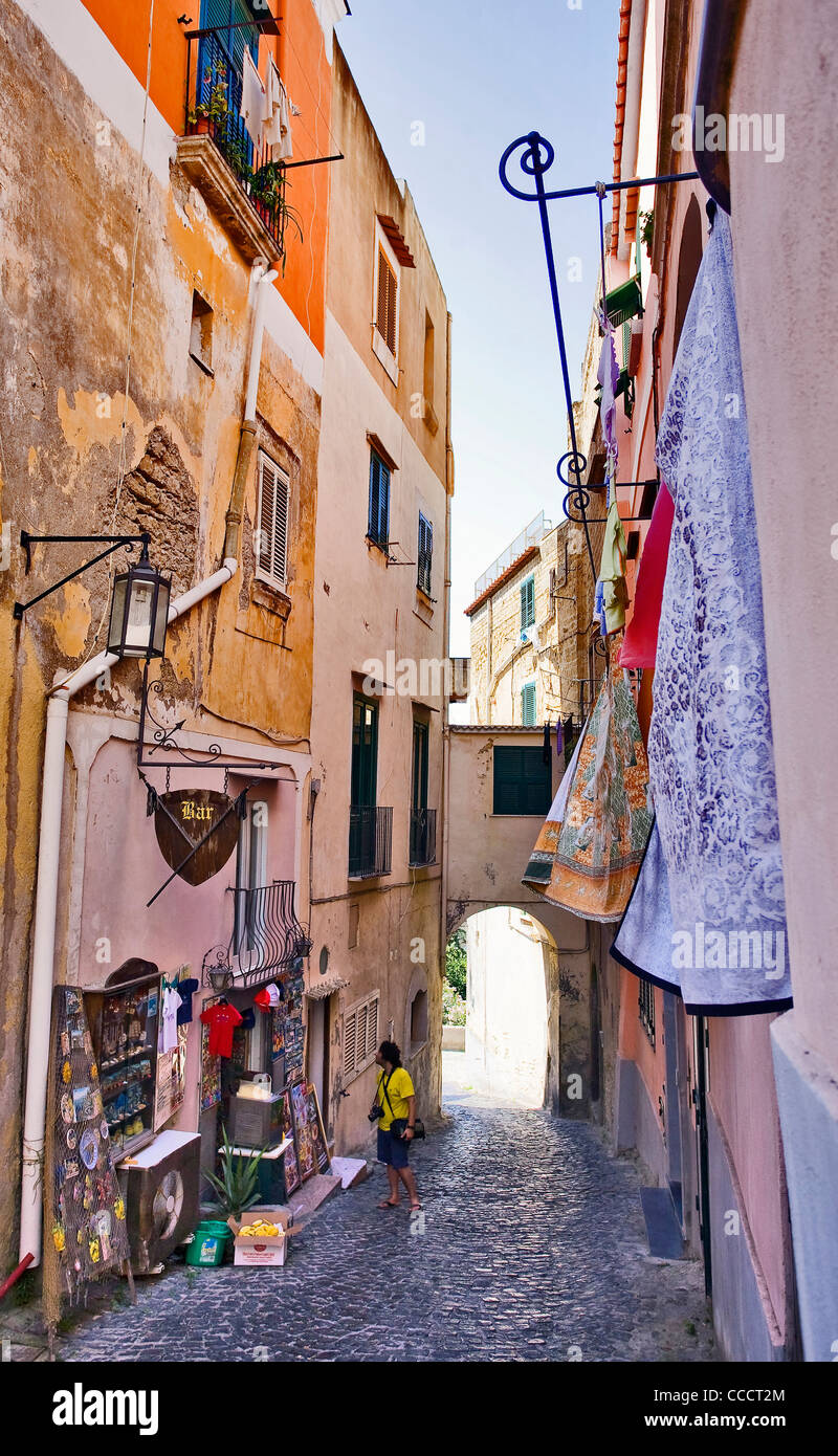 Procida street,Procida island,Naples,Campania,Italy,Europe Stock Photo ...