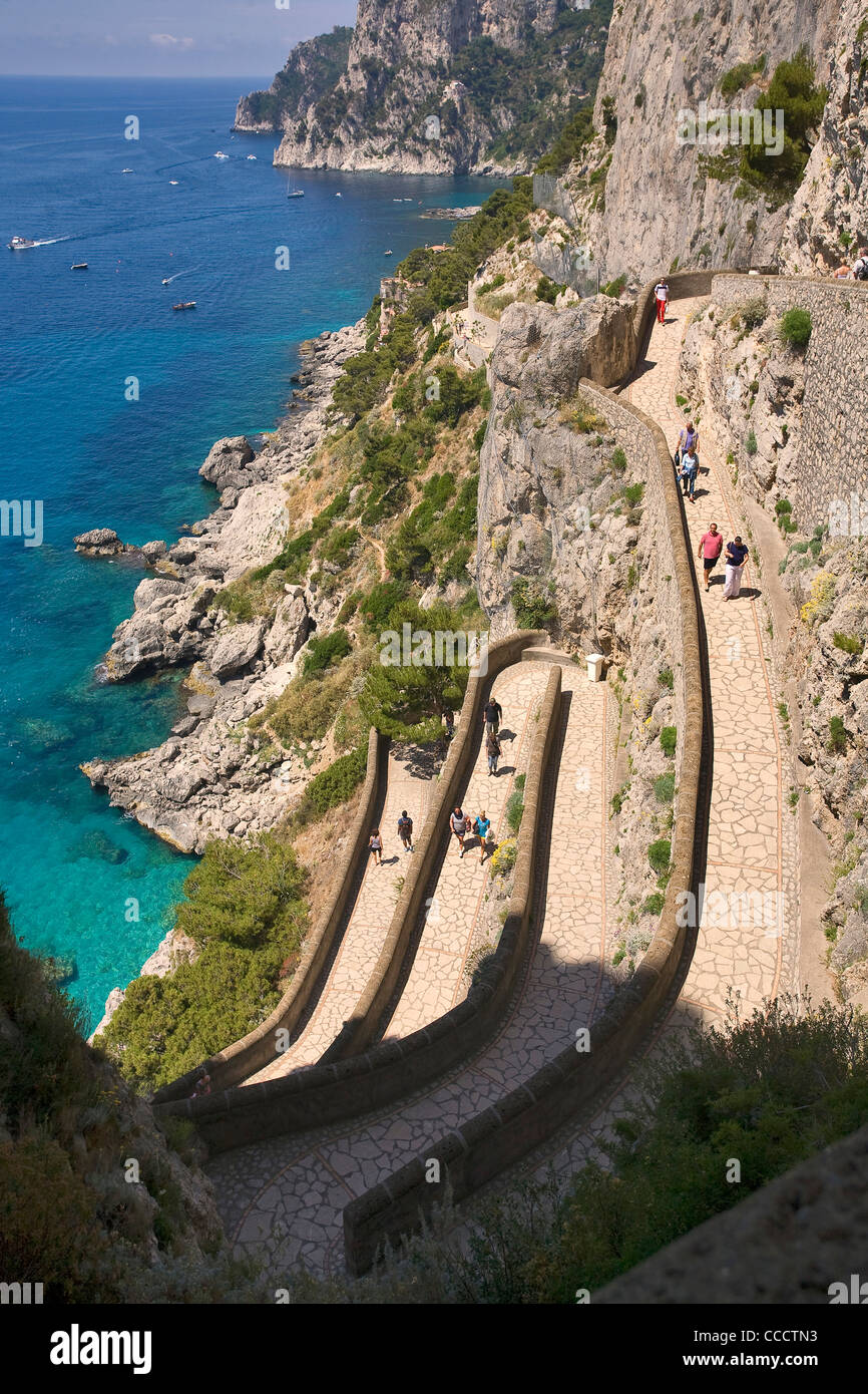 Via Krupp,Capri island,Naples,Campania,Italy,Europe Stock Photo - Alamy