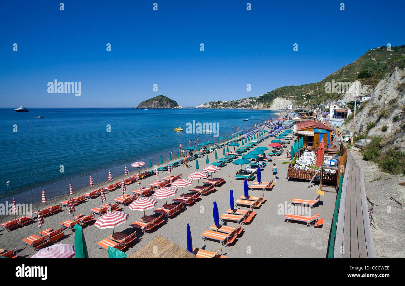 Maronti beach, Ischia island, Naples, Campania, Italy, Europe Stock ...