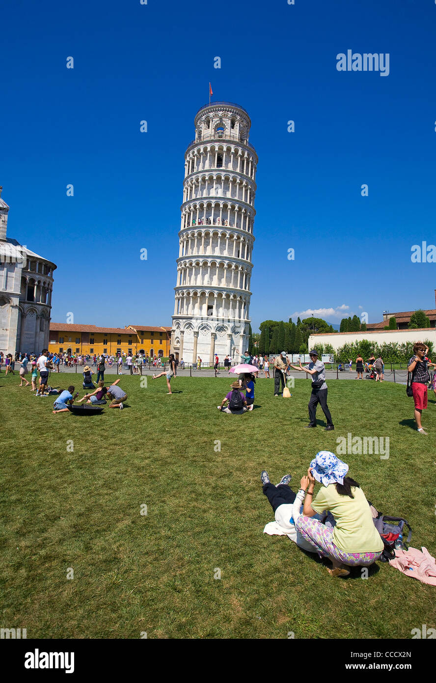 Pisa leaning tower,Piazza dei Miracoli,Pisa city,Tuscany,Italy,Europe ...