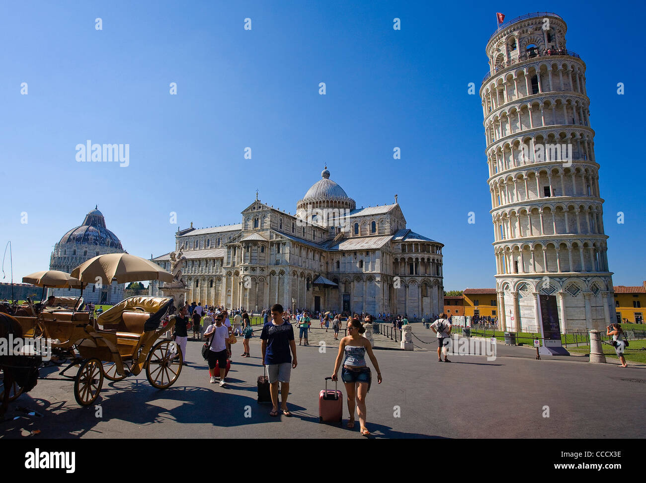 Pisa leaning tower,Piazza dei Miracoli,Pisa city,Tuscany,Italy,Europe ...
