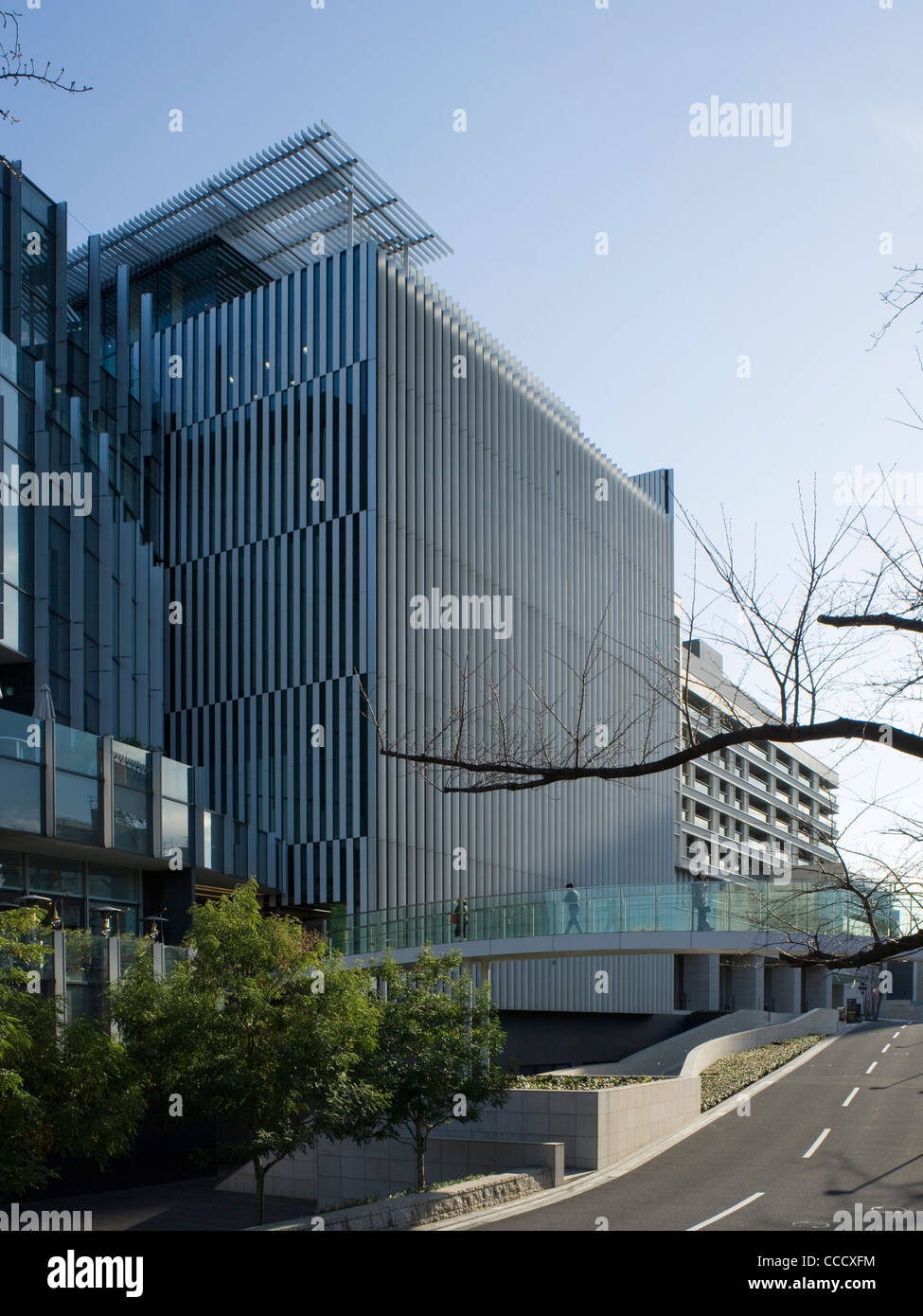 suntory museum of art overall exterior view with bridge tokyo japan ...