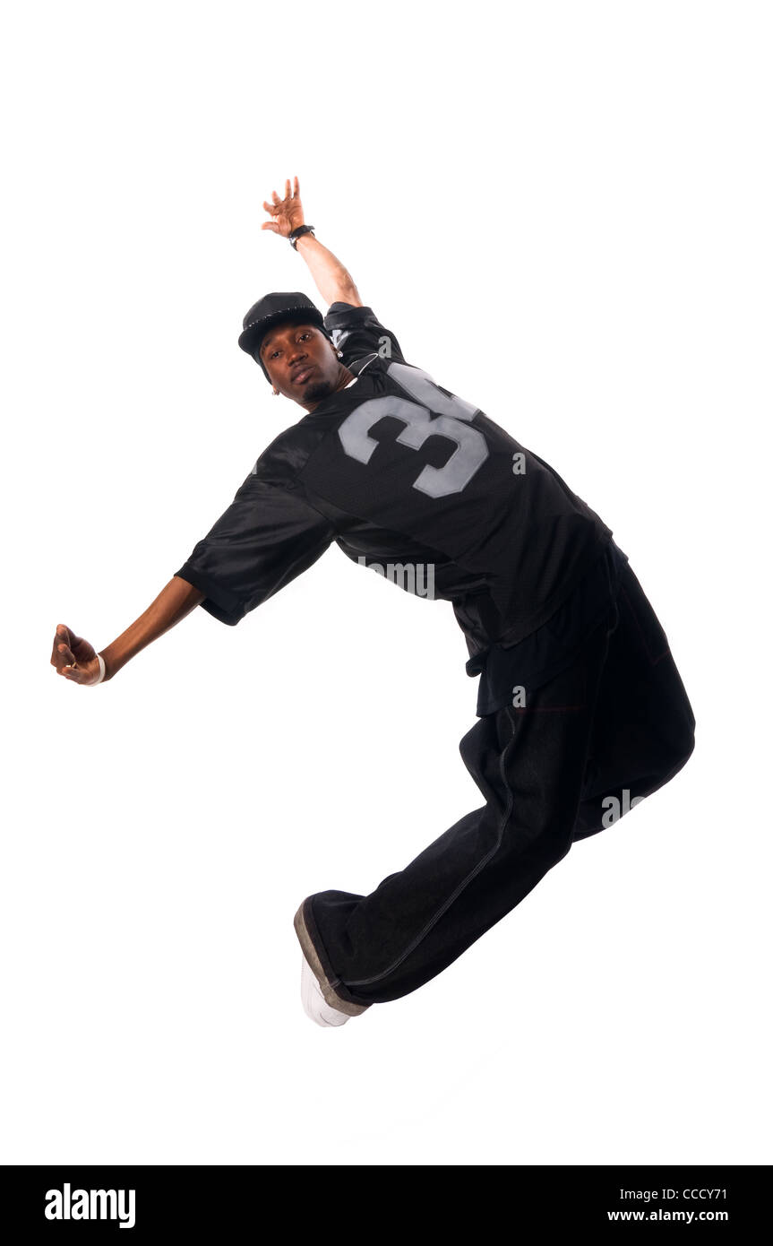 Cool young hip-hop dancer making a move Stock Photo - Alamy