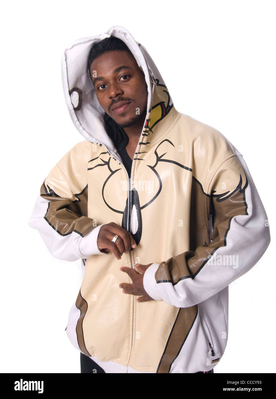 Contemporary dancer - breakdance instructor on white background Stock ...