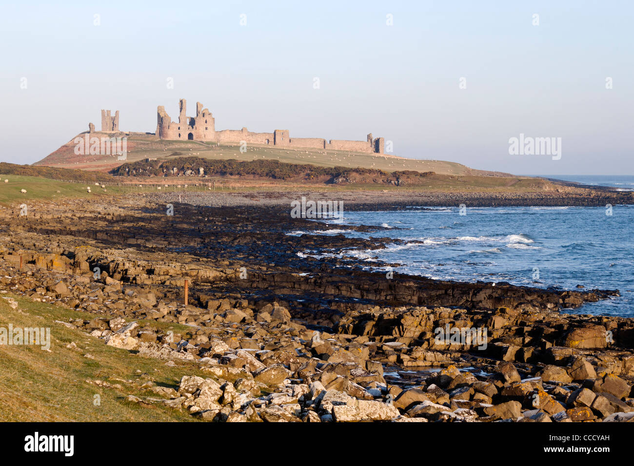 Dunstanburgh Castle.An iconic castle ruin, once one of the largest and ...