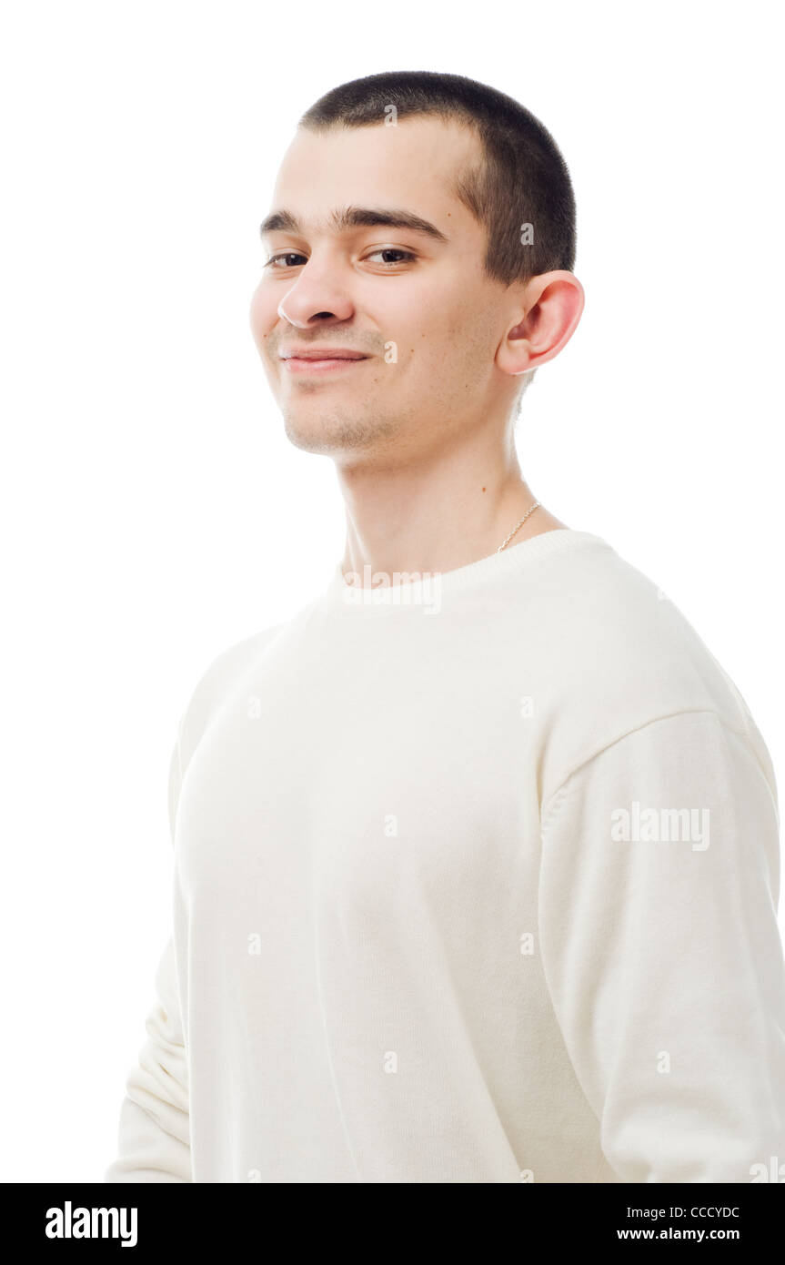 Young caucasian man isolated on white background Stock Photo - Alamy