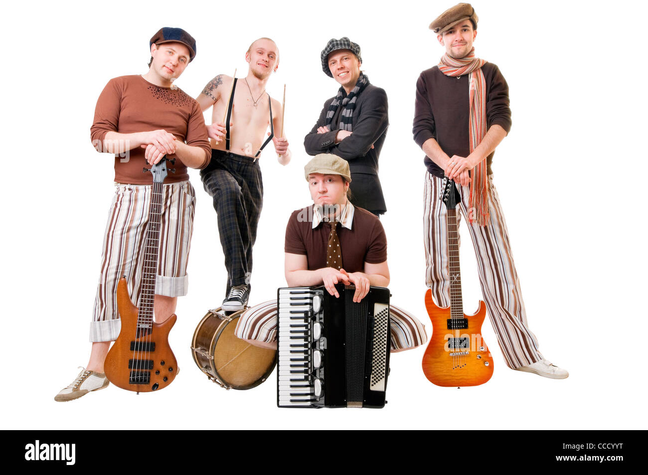 Cool young musician isolated on white background Stock Photo - Alamy