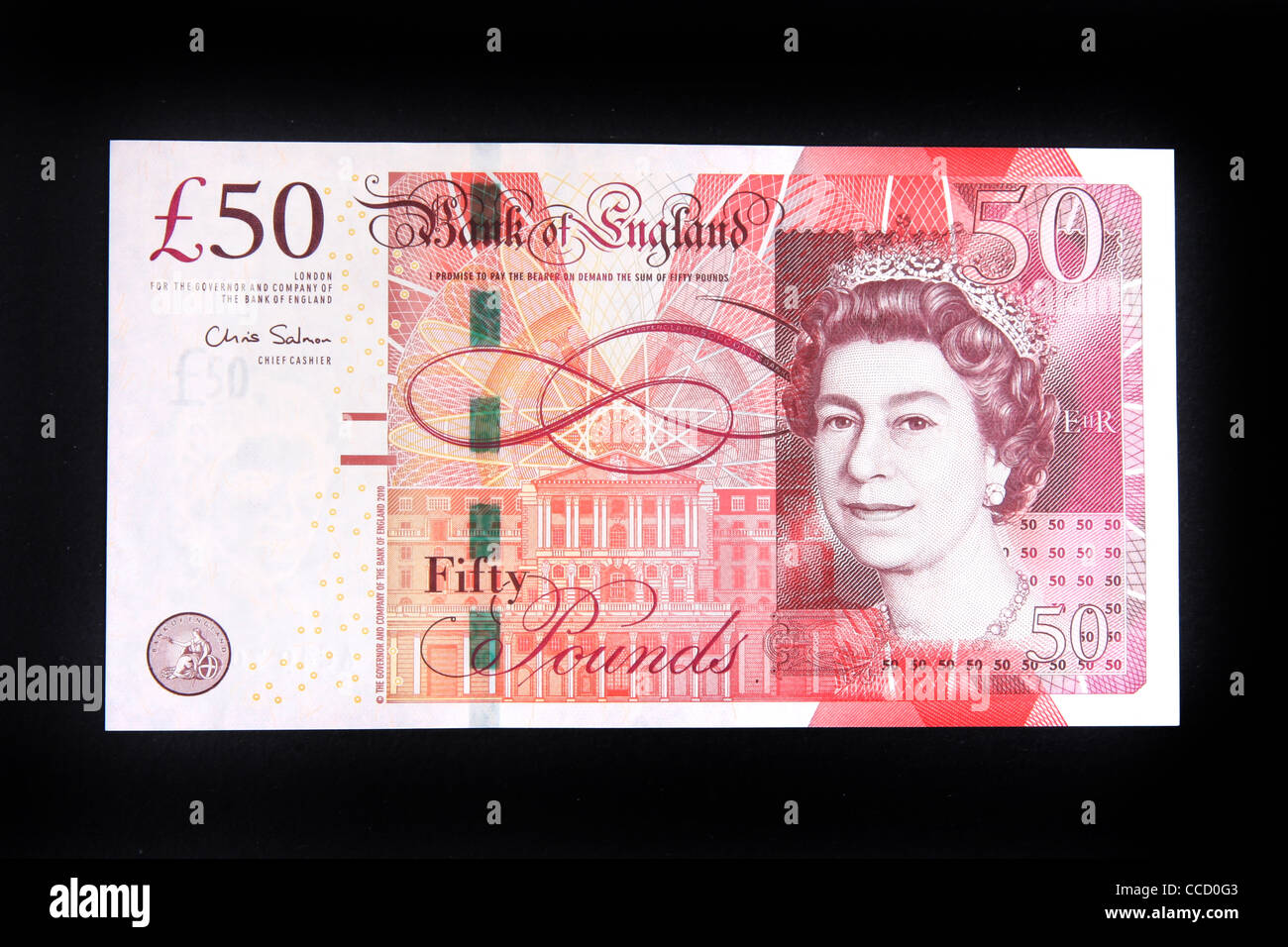 The front of a fifty pound English bank note Stock Photo - Alamy