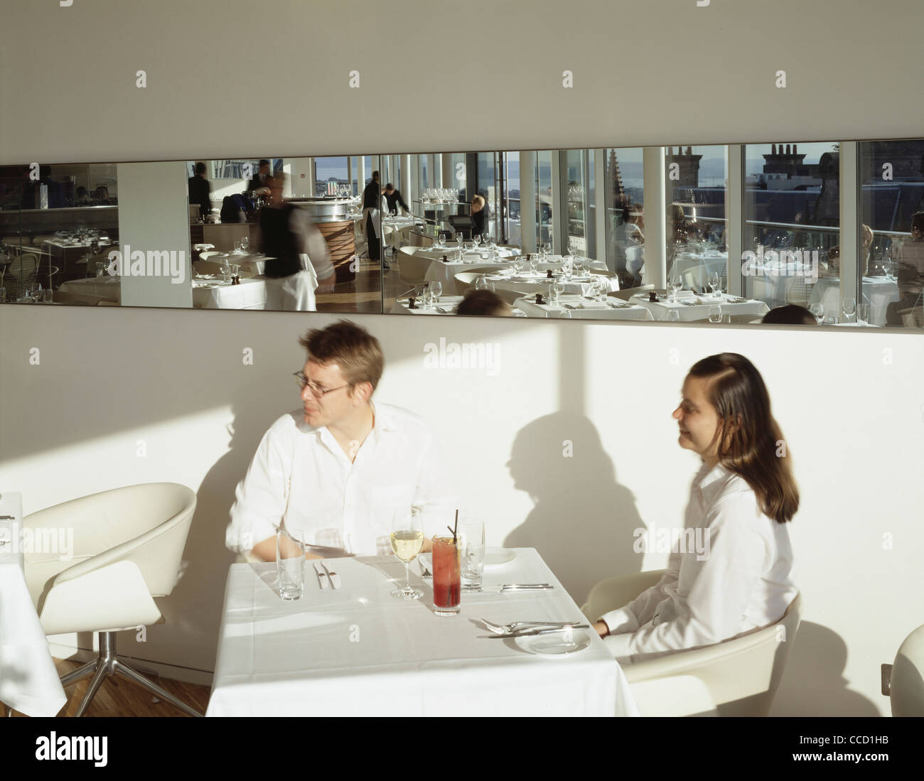 HARVEY NICHOLS RESTAURANT VIEW OF SEATING AND RELECTIONS OF RESTAURANT ...