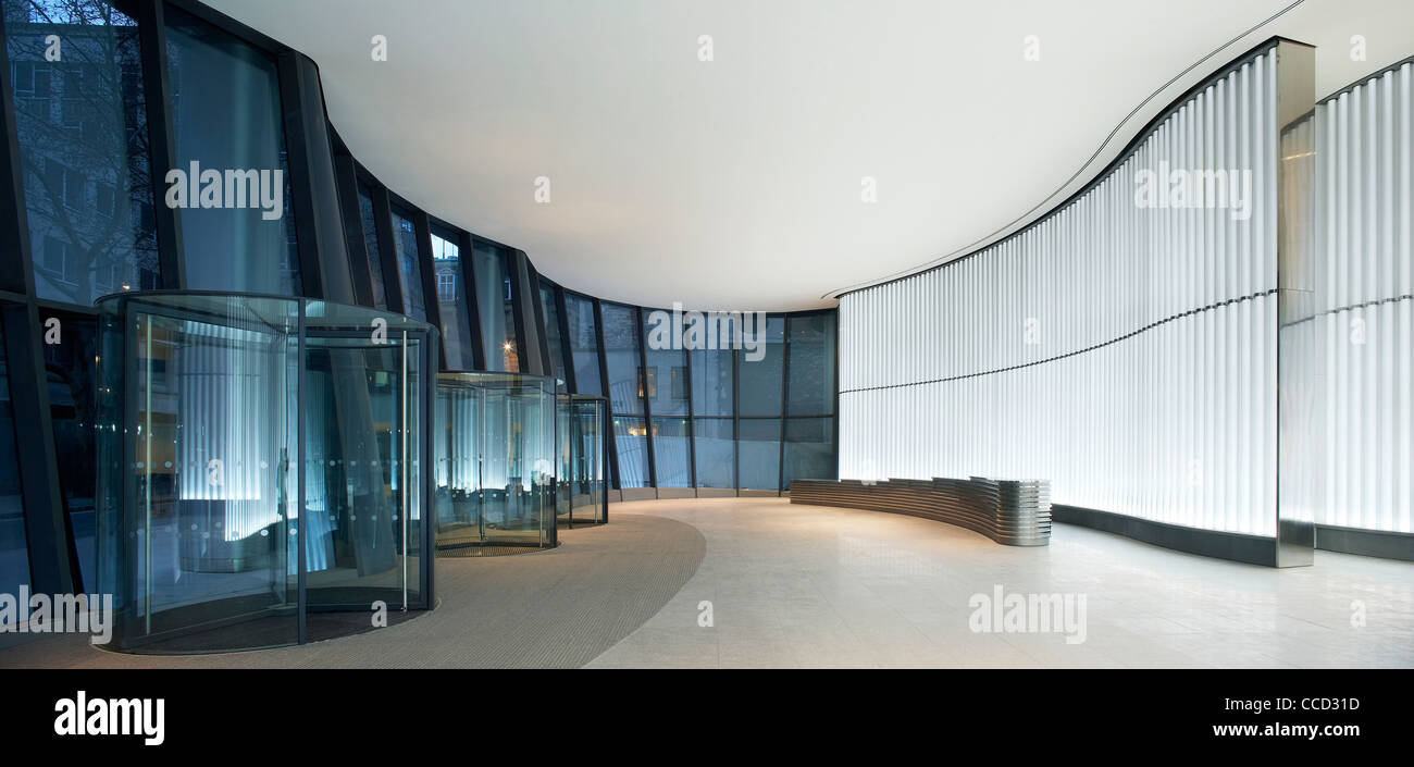 the walbrook, foster + partners, london 2009, lobby with revolving ...