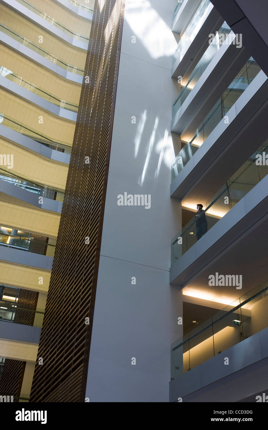 atrium with sunlight and a figure Stock Photo - Alamy