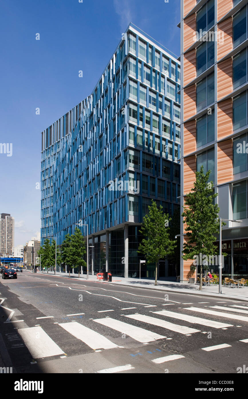exterior of blue fin building Stock Photo - Alamy