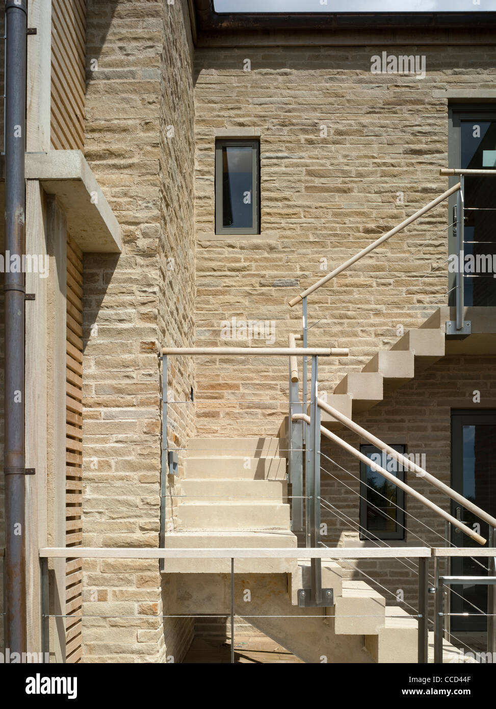 stanbrook abbey by feilden clegg bradley studios, external stair Stock ...