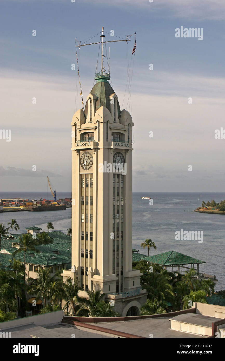 Aloha Tower, Honolulu, Oahu, Hawaii Islands, USA Stock Photo - Alamy