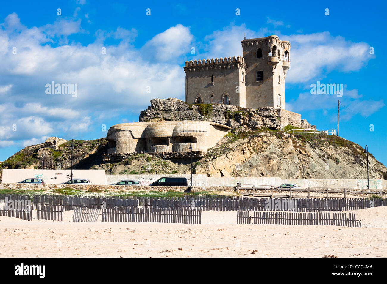 Watchtower in Tarifa, the southernmost point in continental Europe ...
