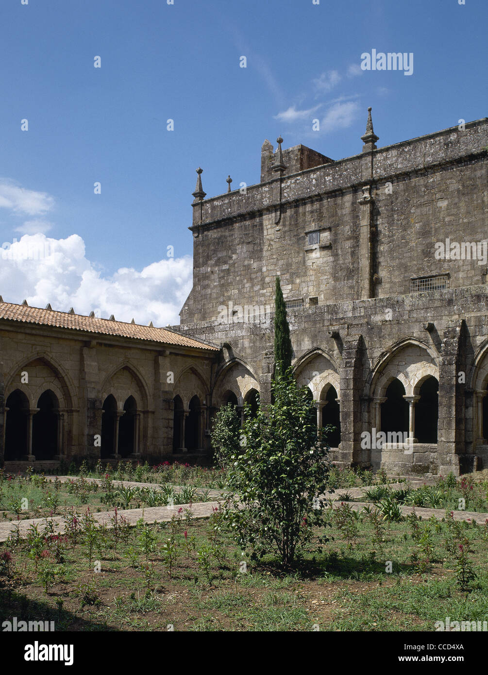 Spain. Galicia. Tui. Cathedral. 12th-13th centuries. Cloister's detail ...