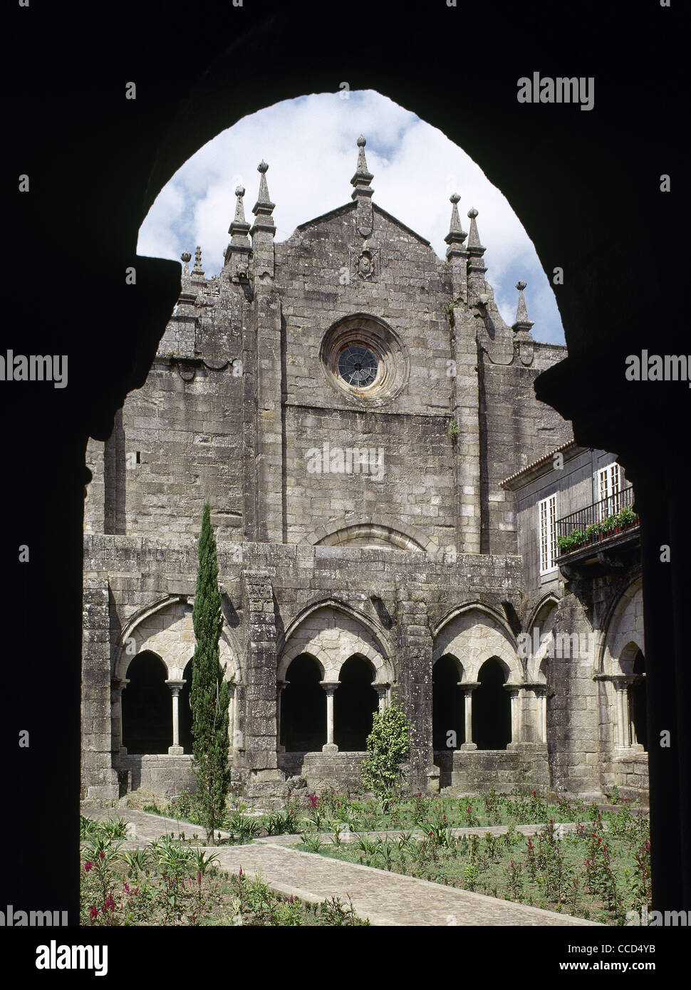 Spain. Galicia. Tui. Cathedral. 12th-13th centuries. Cloister's detail ...