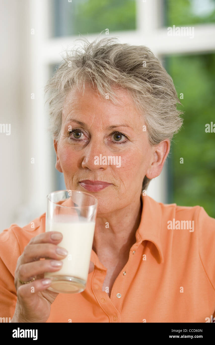 Older person drinking milk hi-res stock photography and images - Alamy