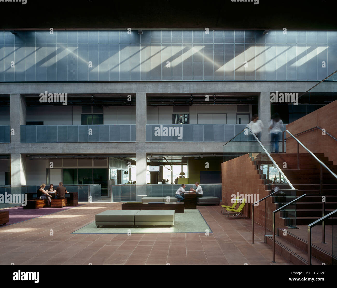 BBC SCOTLAND HQ SEATING AREA IN ATRIUM Stock Photo - Alamy