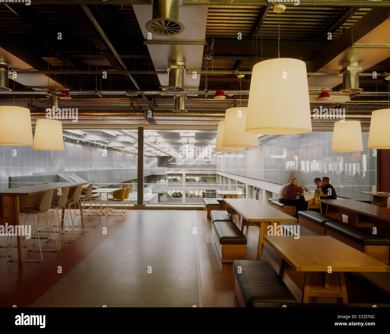 BBC SCOTLAND HQ CAFE TO ATRIUM Stock Photo - Alamy