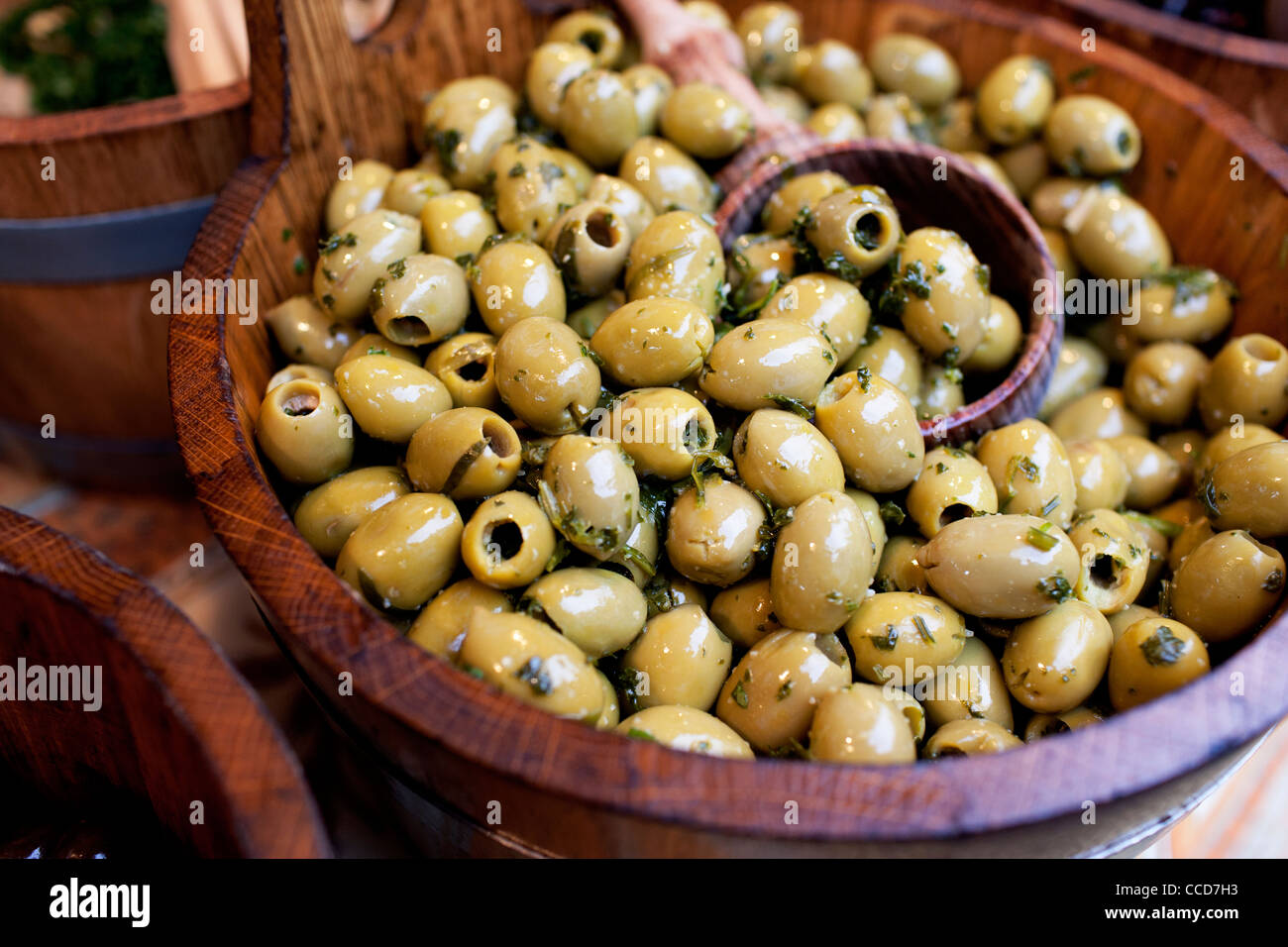 Fresh olives on a market stall Stock Photo - Alamy