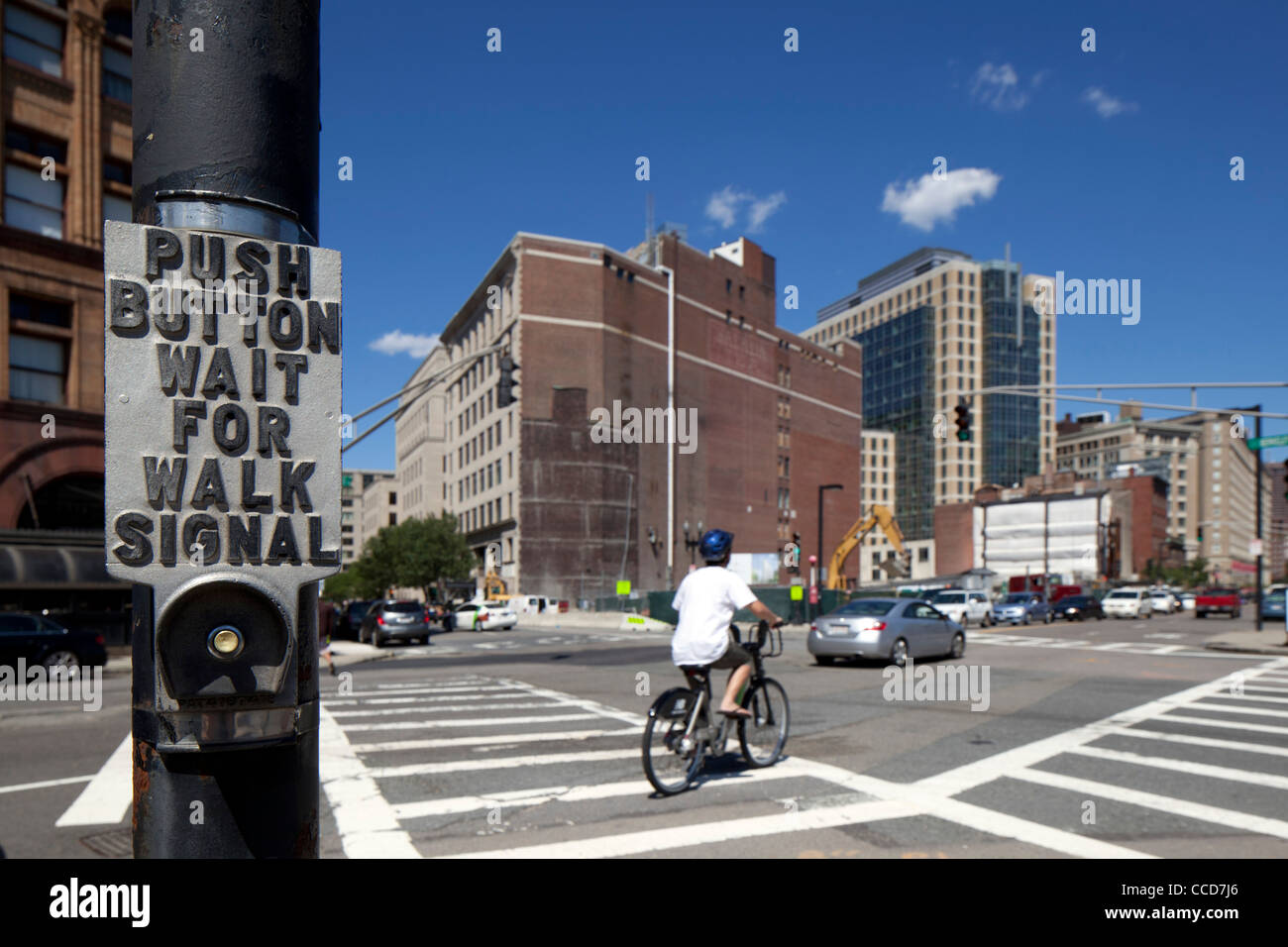 A crossing point in Boston Stock Photo - Alamy
