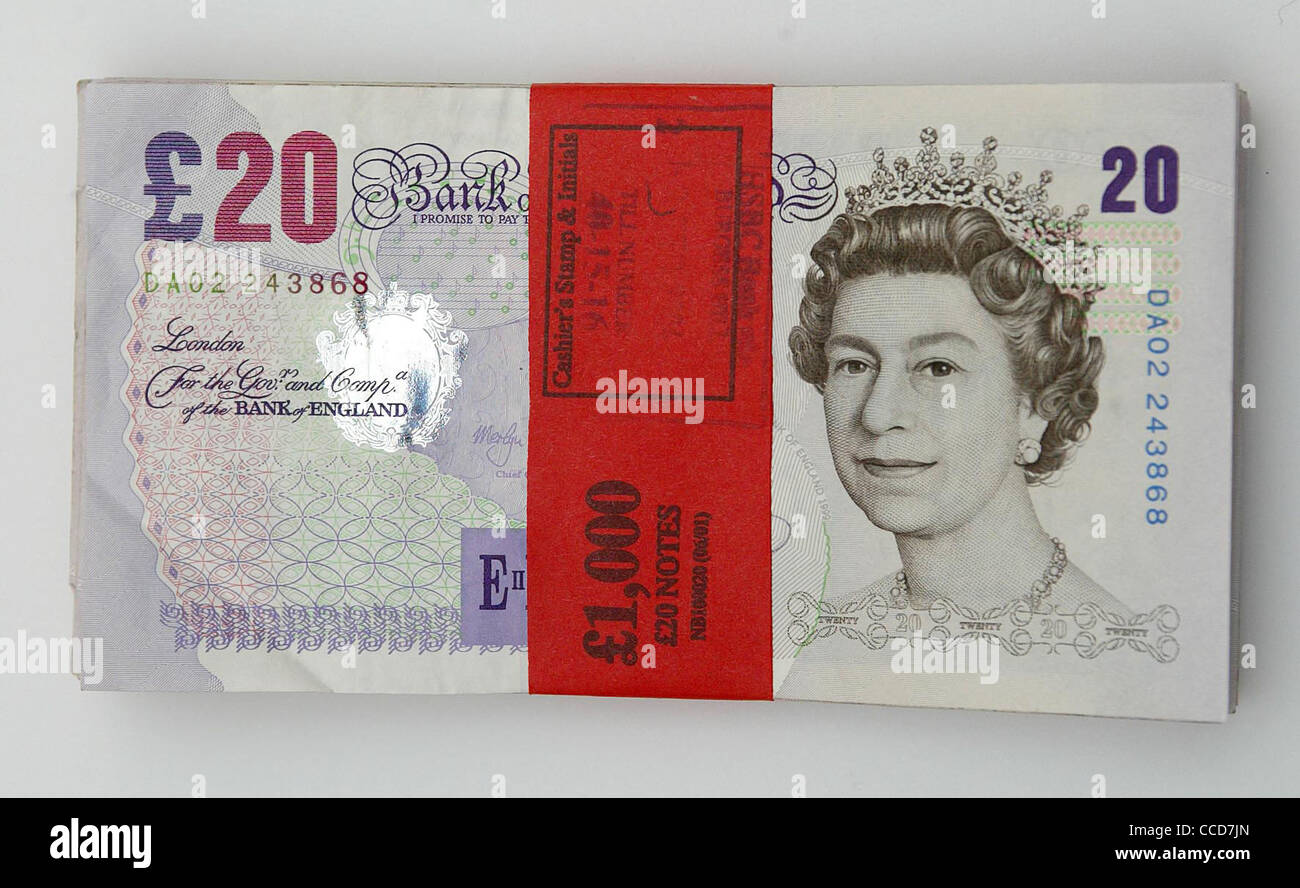 Twenty Pound notes Stock Photo - Alamy