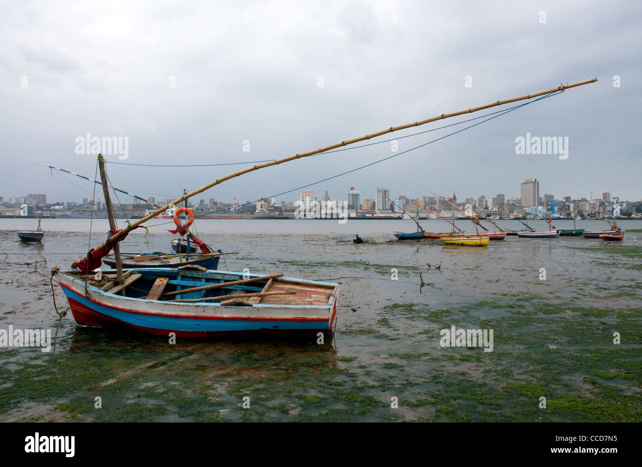 fishing boats, katembe bay harbour, maputo, mozambique, africa Stock ...