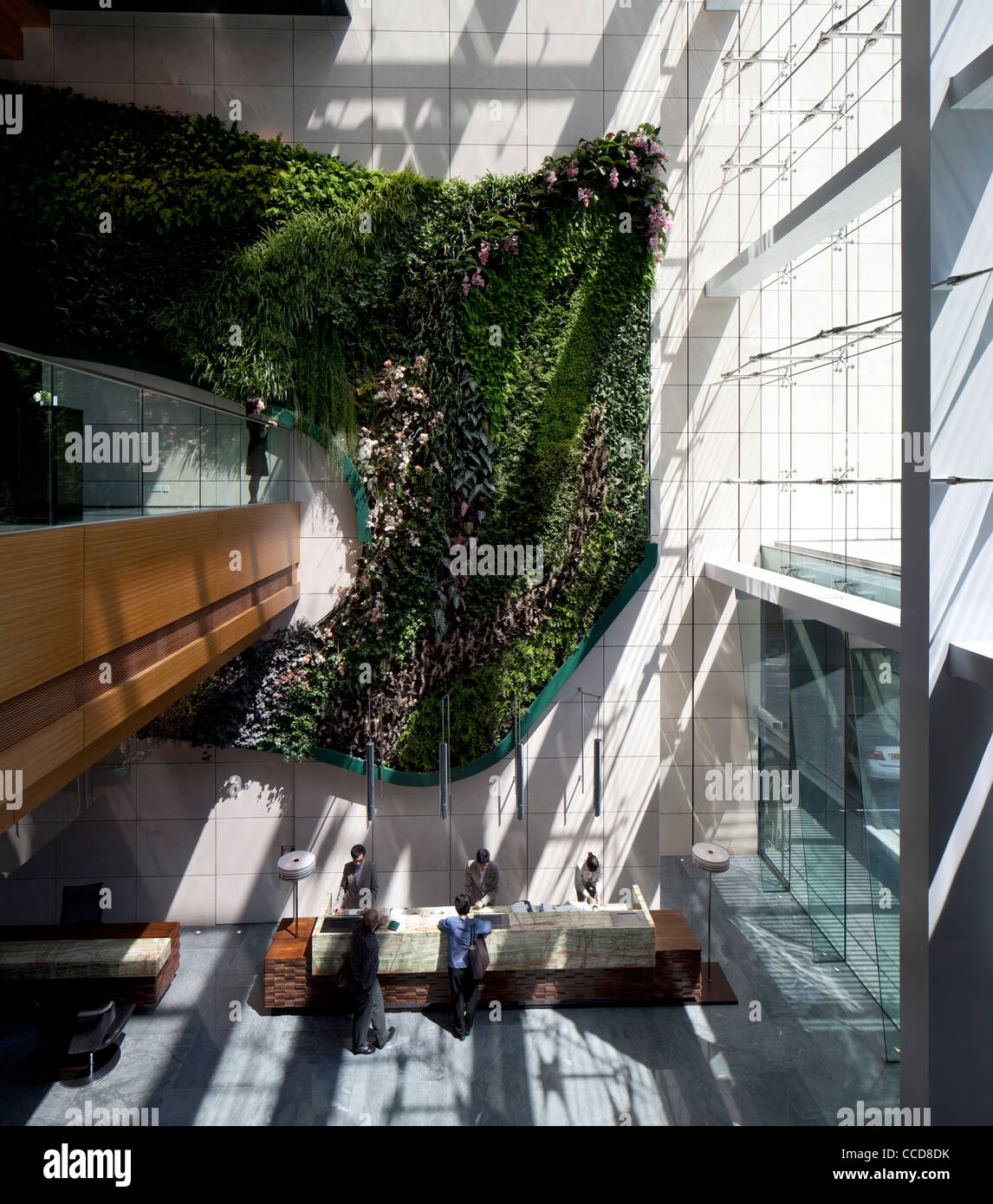 Vertical garden above the reception Stock Photo - Alamy