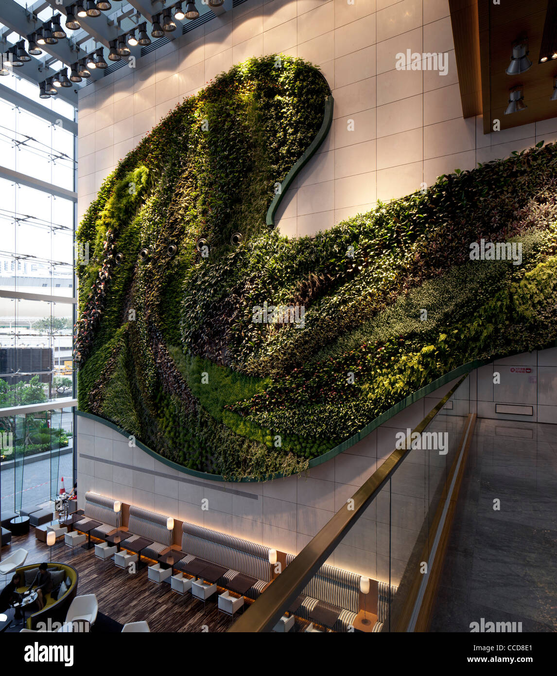 Vertical garden above the reception Stock Photo - Alamy