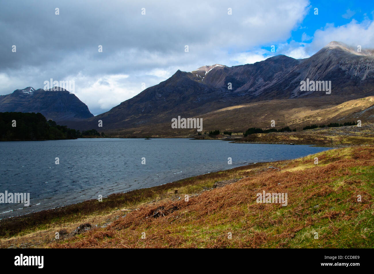 Loch Coulin,Loch Clair,Hills Behind,Sgurr Dubh 782m Mountains ahead ...