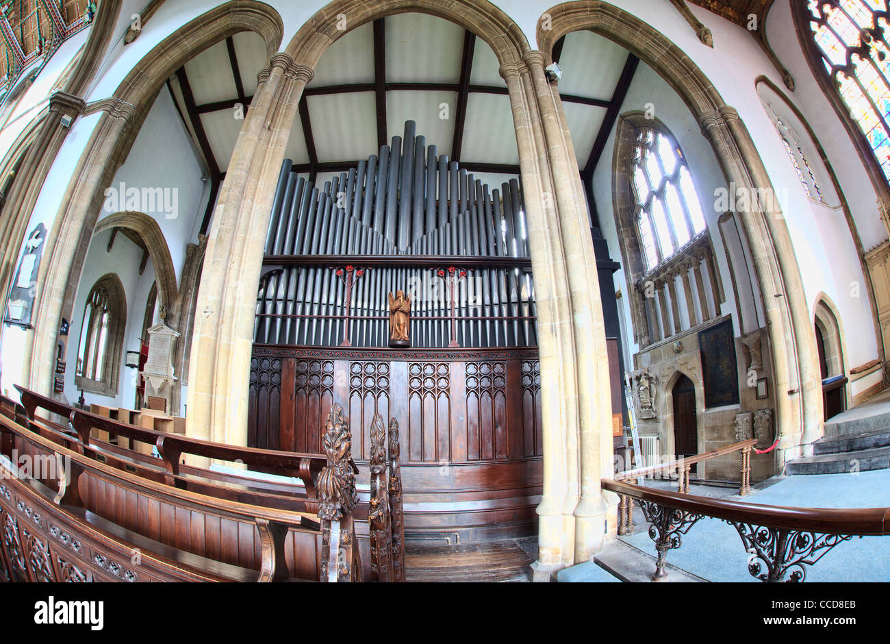 Interior of St Cuthbert's parish church, Wells, Somerset, England Stock ...