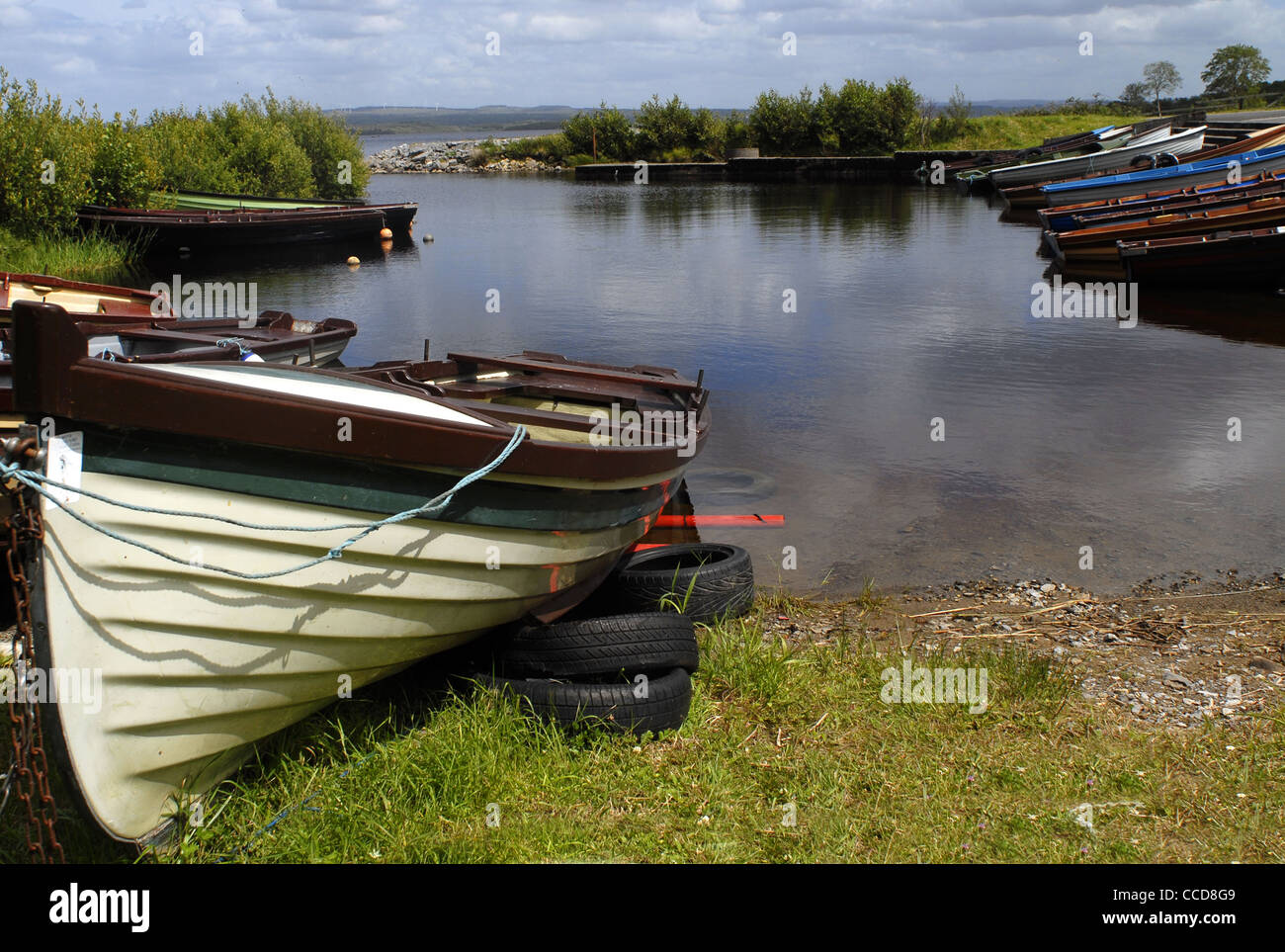The lake of Lough Melvin, County Leitrim, Connacht, Ireland, Europe ...