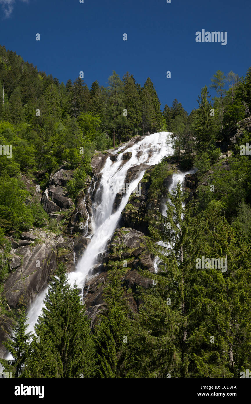 Nardis waterfall at Genova valley, Natural Park Adamello Brenta ...