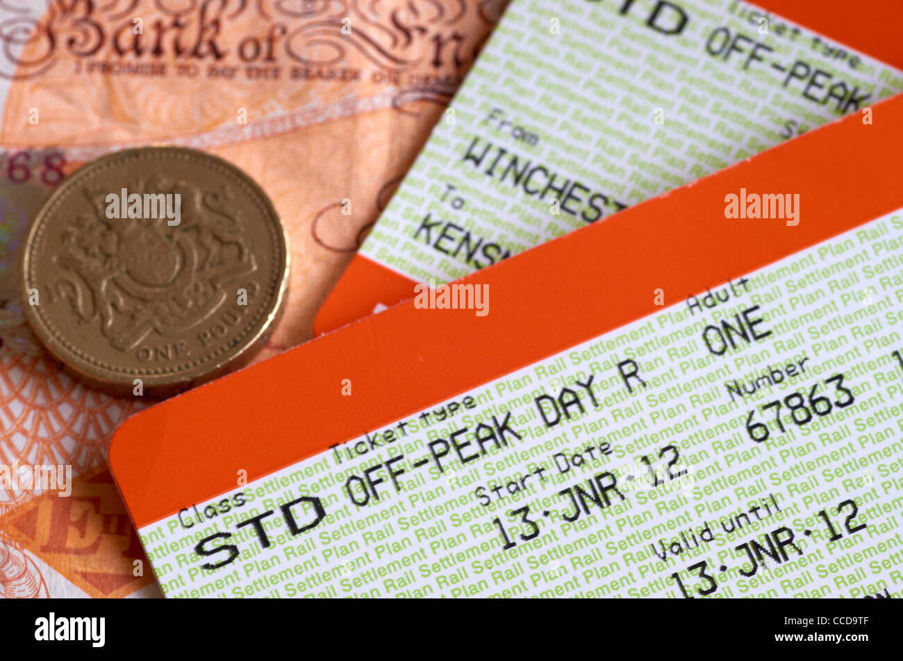 Off peak day return rail tickets hi-res stock photography and images ...