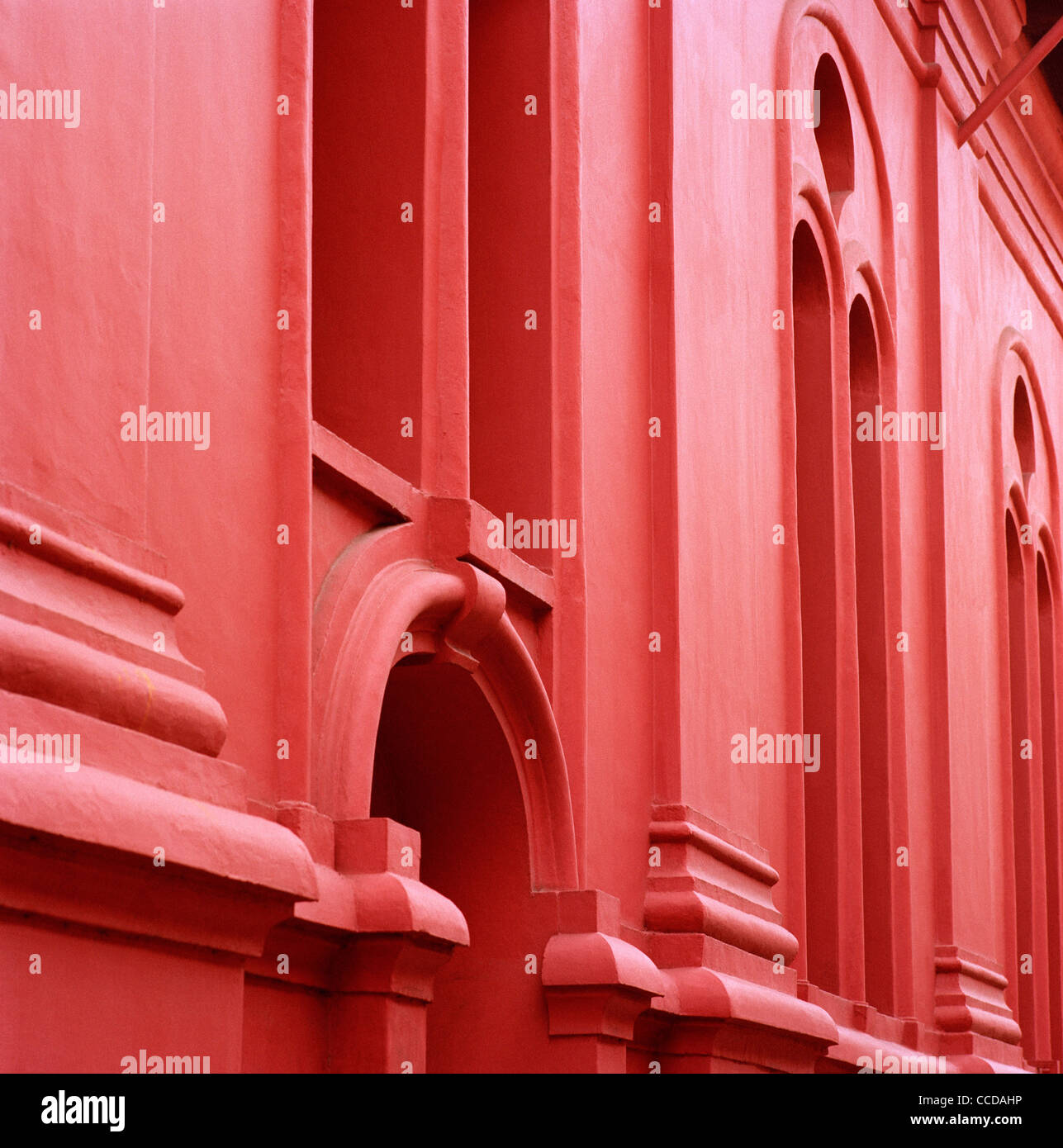 Red building of Christ Church in Dutch Square in Malacca Melaka in ...