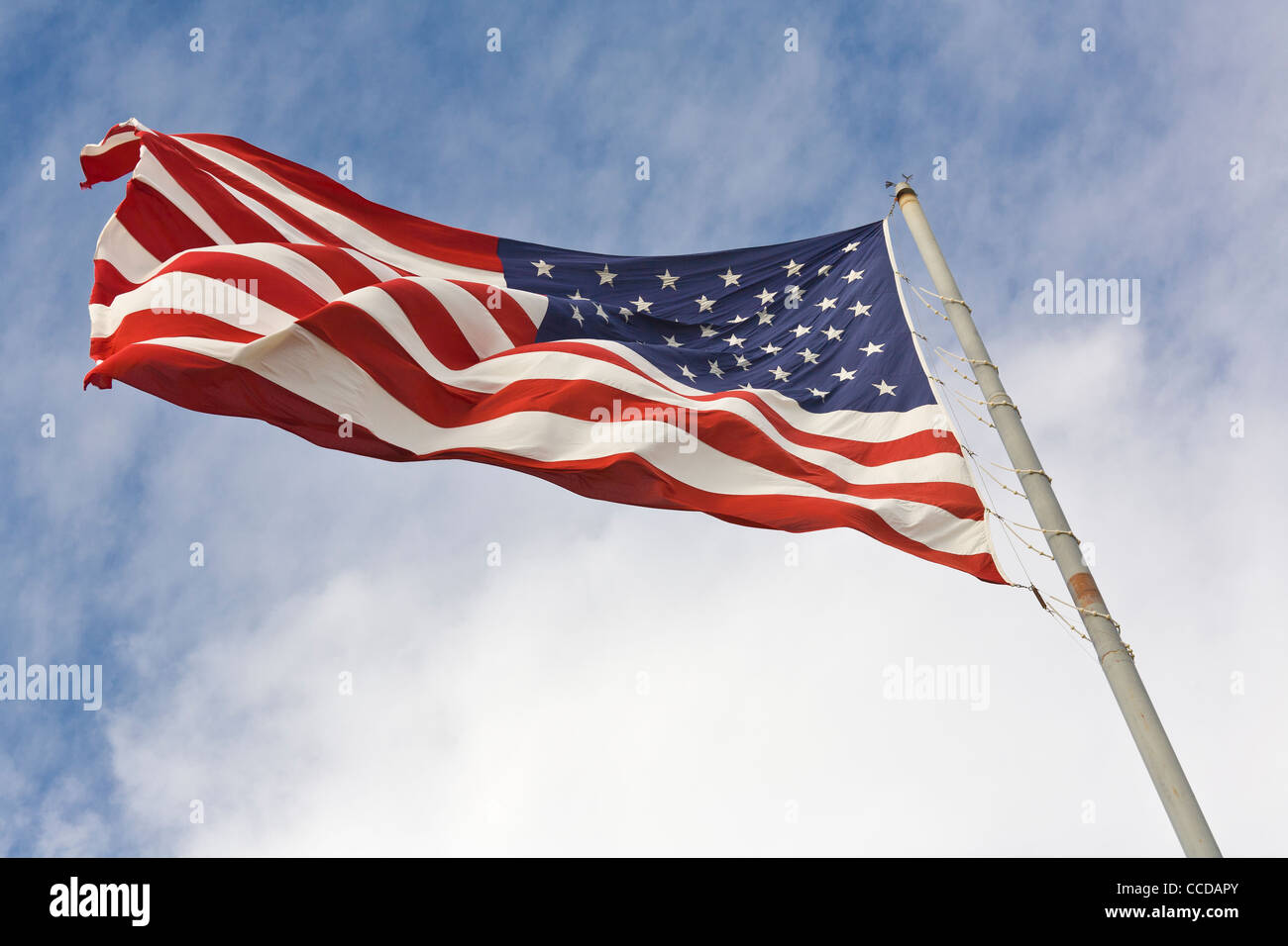 American flag waving hi-res stock photography and images - Alamy
