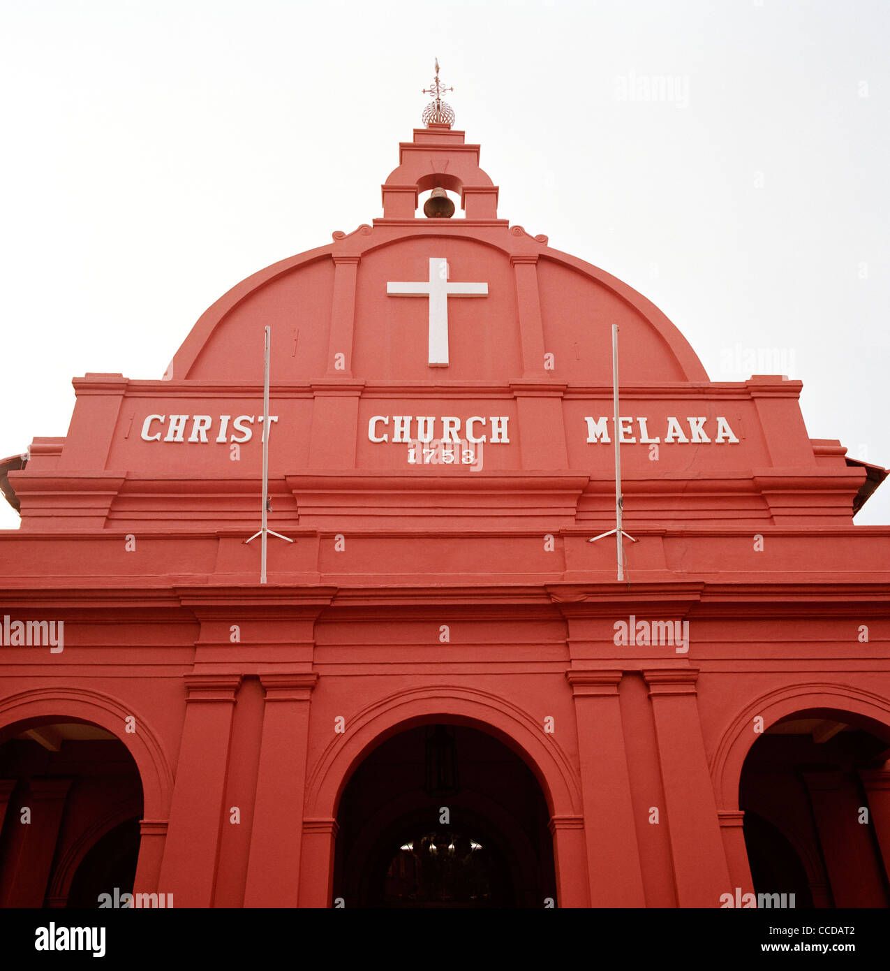 Red building of Christ Church in Dutch Square in Malacca Melaka in ...