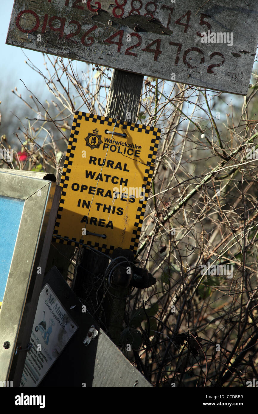 Allotment Watch! Sign warning would-be theives that Police surveillance ...