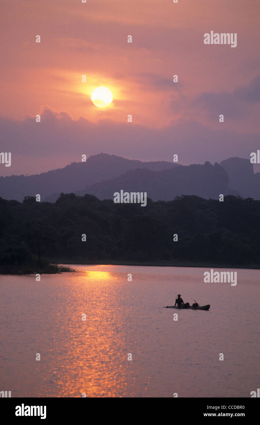 Dambulla lake at sunset, Sri Lanka Stock Photo - Alamy