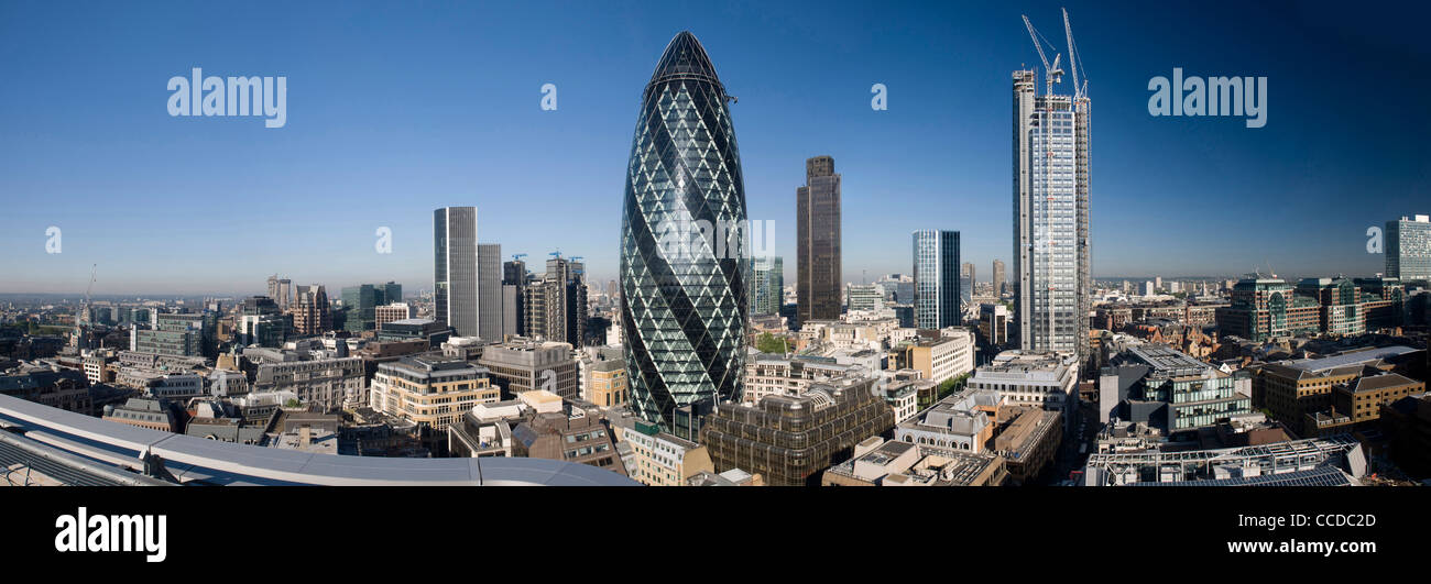 city of london skyline from aldgate Stock Photo - Alamy