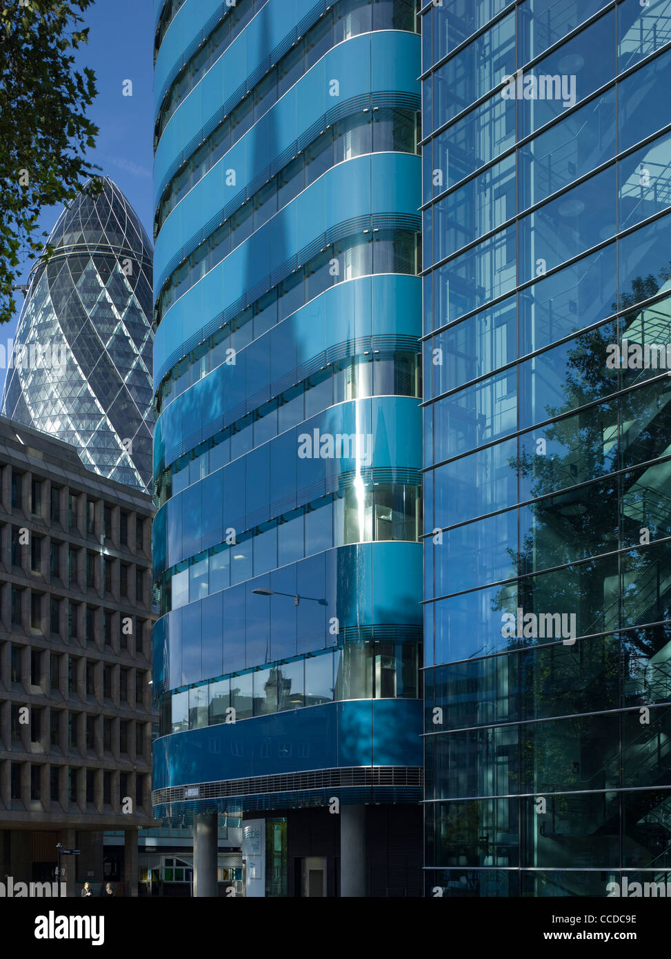 An Office Building Of Blue Glass At The Aldgate End Of Houndsditch And ...