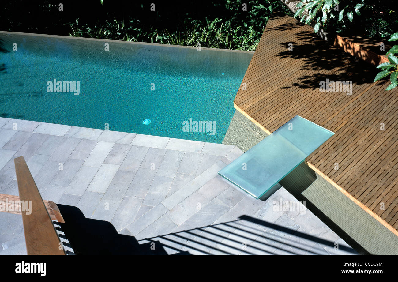 PRIVATE HOUSE OVERHEAD VIEW OF POOL AND SURROUNDS Stock Photo - Alamy