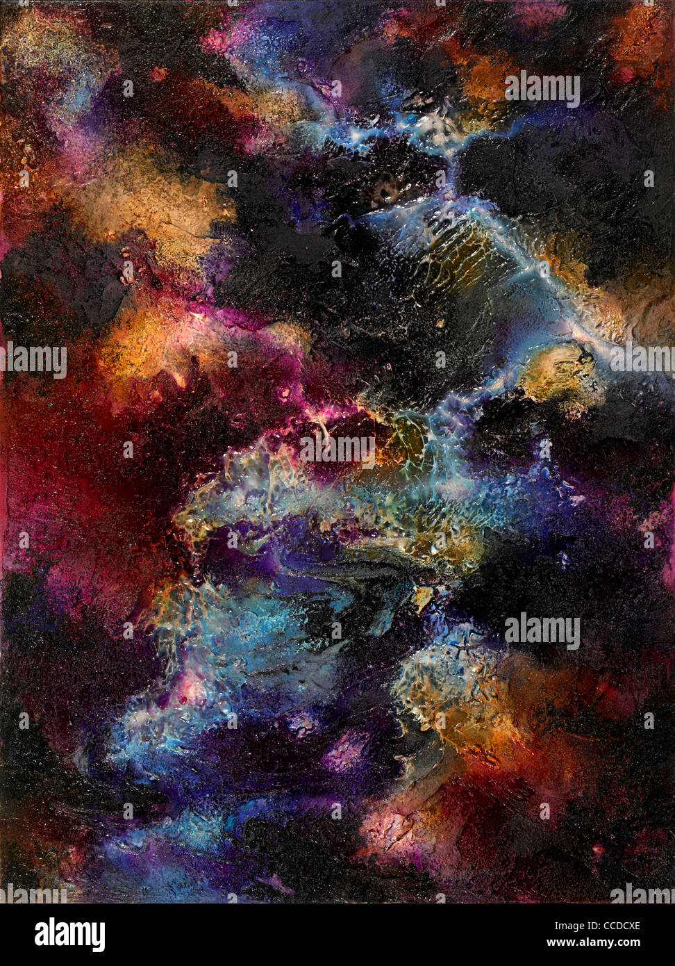 spacy picture painted by me, named "Colorful Surface", showing great ...