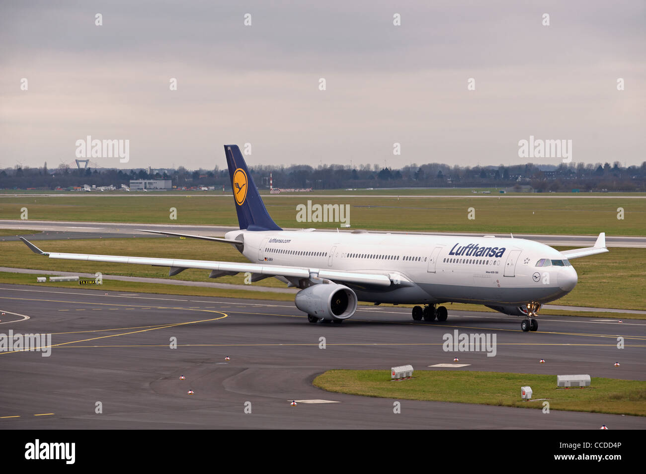 Lufthansa Airbus A330 airliner, Dusseldorf International Airport ...