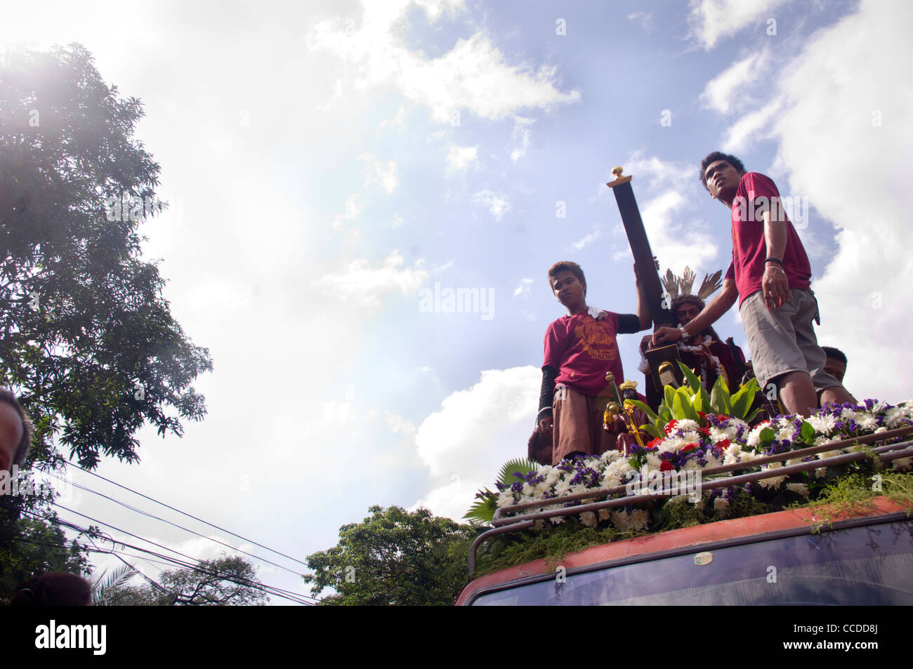 Annual Procession of Black Nazarene in Quiapo, Manila Philippines Stock ...