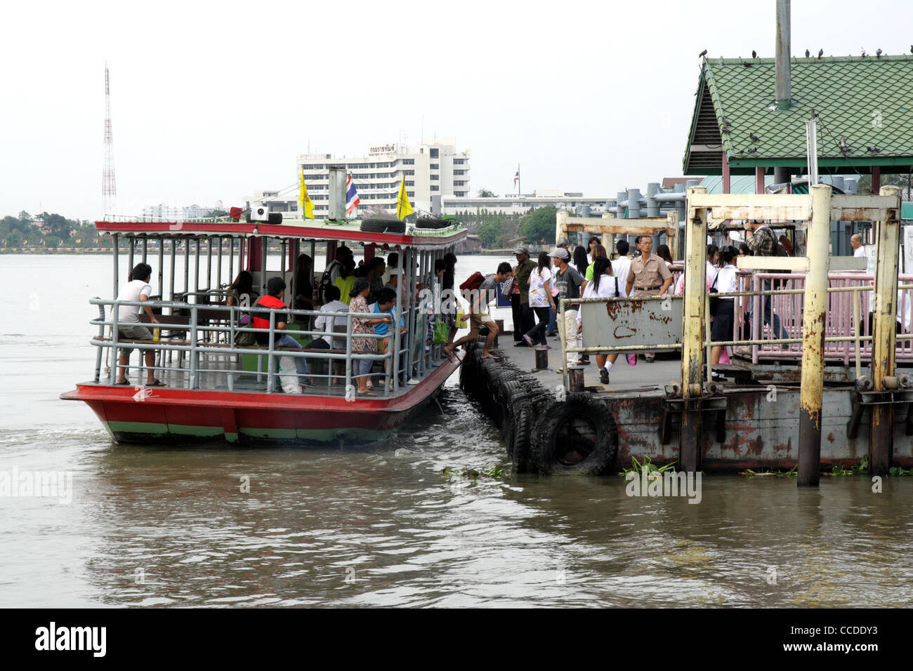 Ferry boat at Nonthaburi pier , Thailand Stock Photo - Alamy