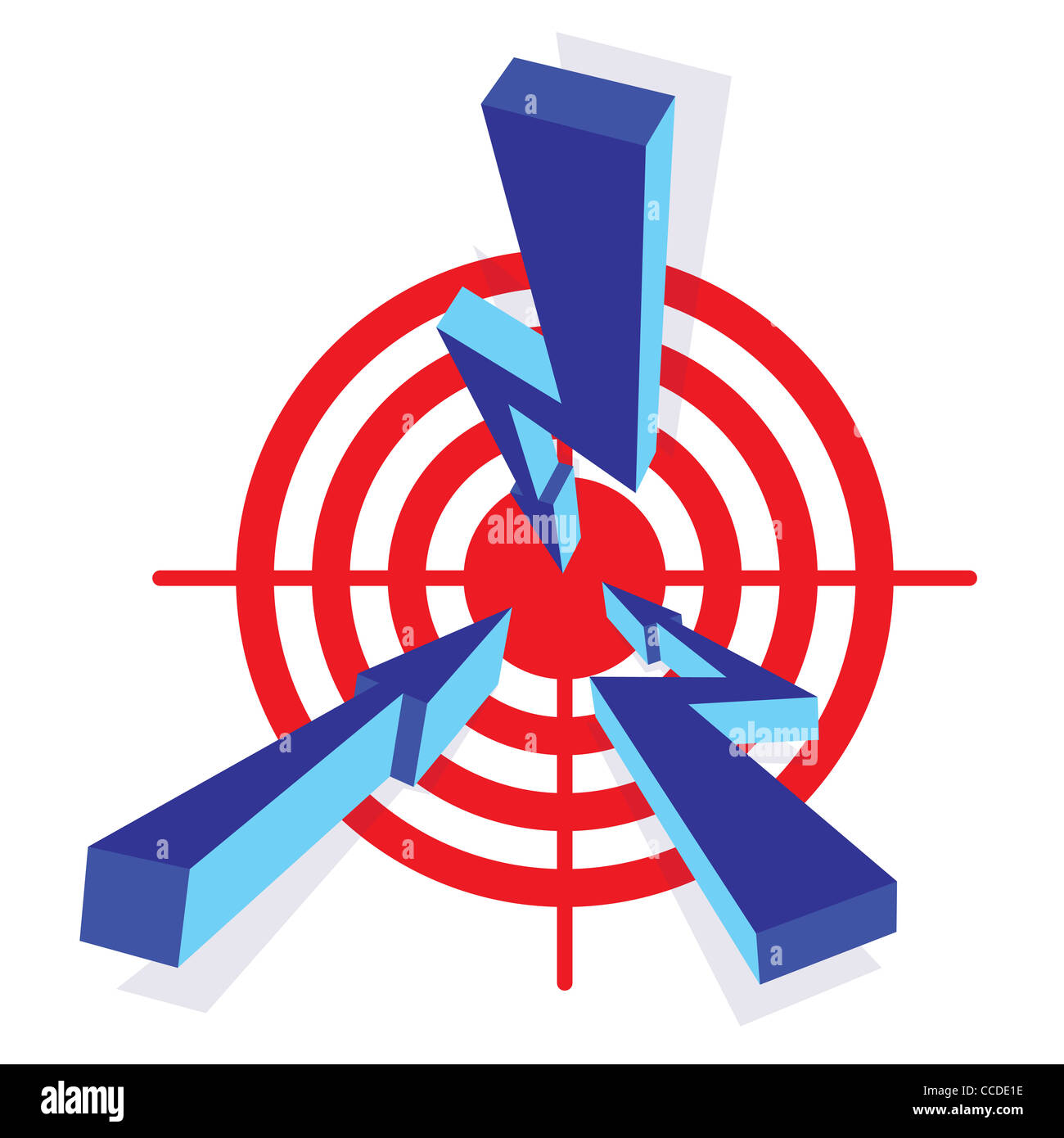 arrows to target illustration Stock Photo - Alamy