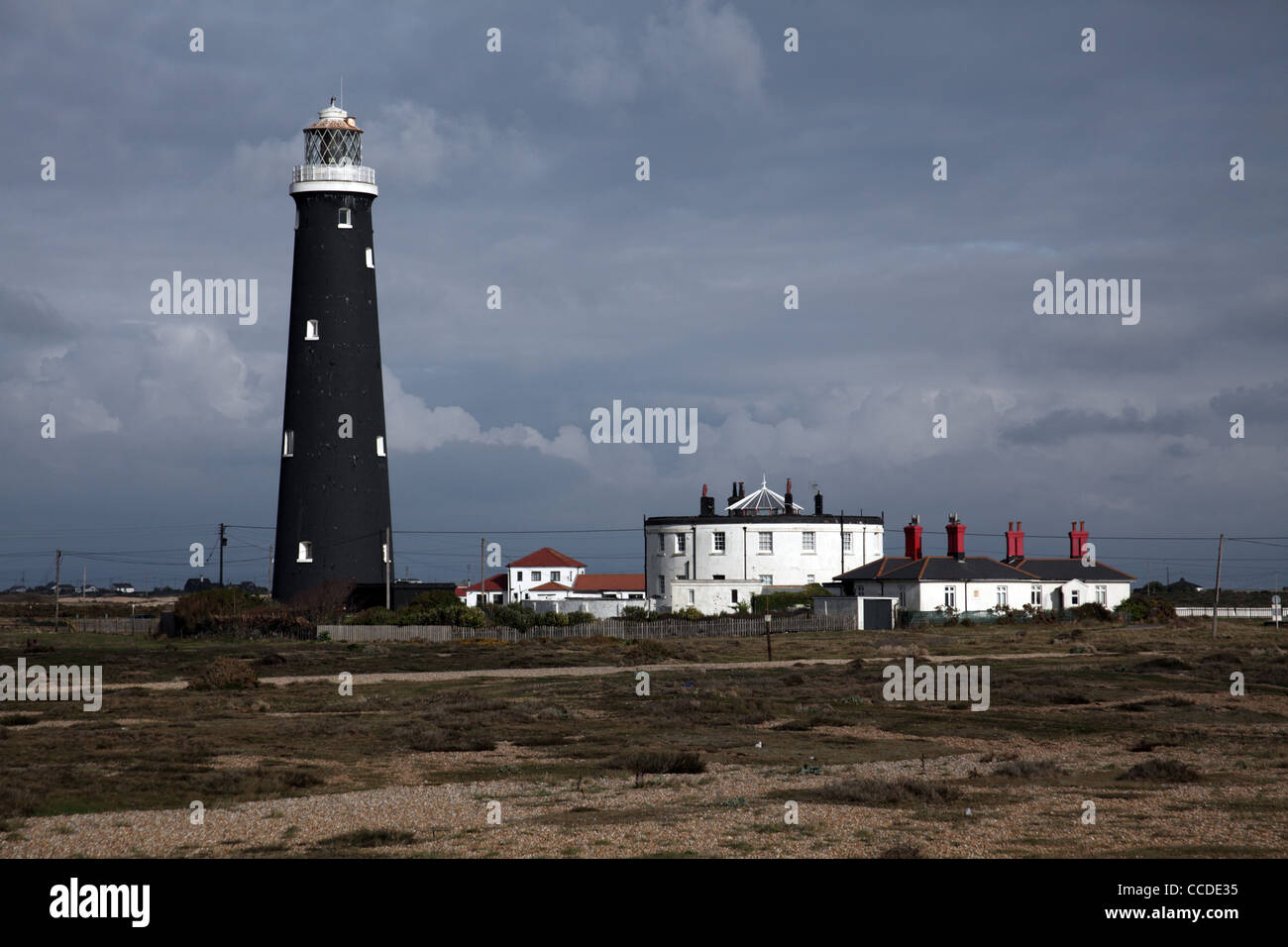 The Old Lighthouse, Dungeness, Romney Marsh Kent, England Stock Photo ...