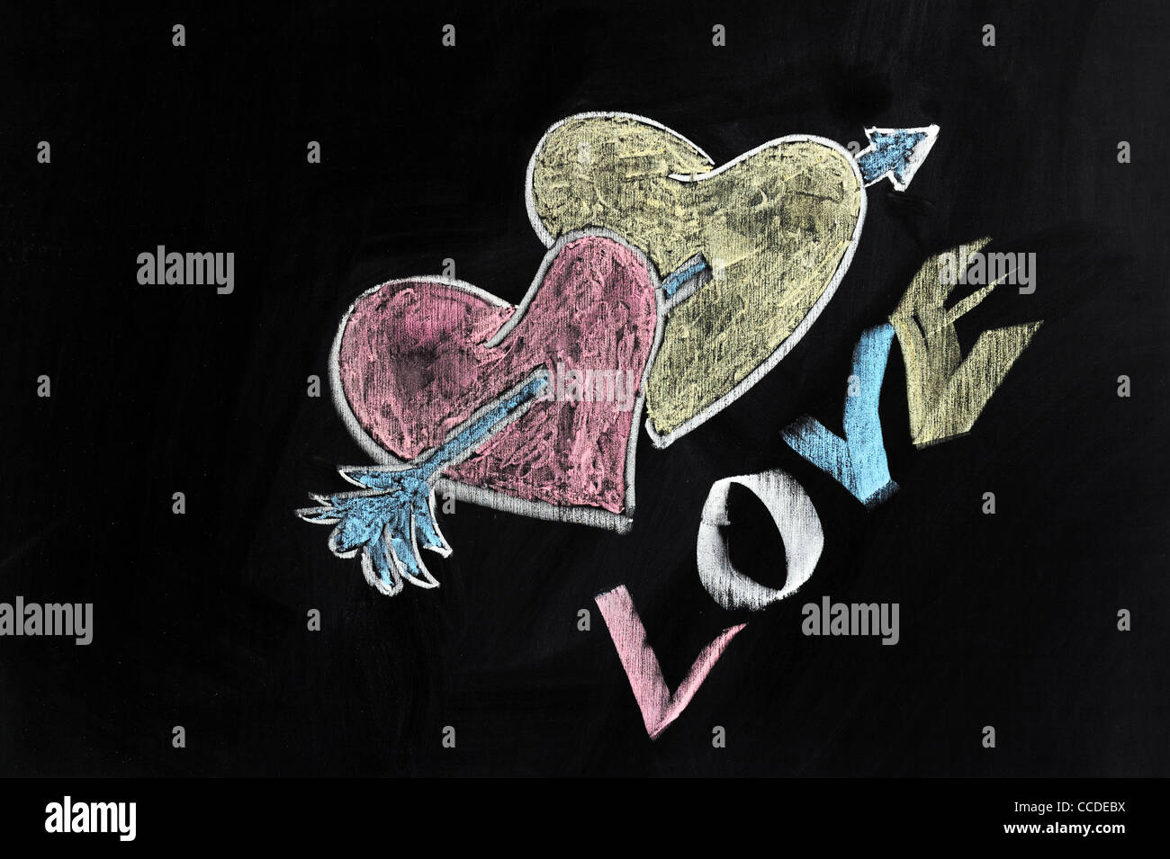 Happy valentines day chalk handwriting hi-res stock photography and ...